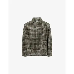 BOUND Yosemite Checked Wool Blend Overshirt