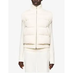 JOSEPH Quilted Ribbed Wool-knit Down Gilet