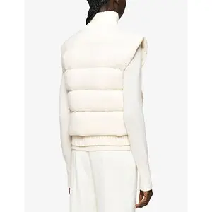 JOSEPH Quilted Ribbed Wool-knit Down Gilet