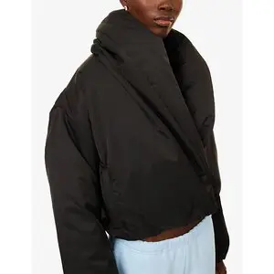 THE COUTURE CLUB Oversized-collar Padded Shell Jacket