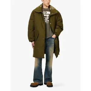 Acne Studios Graphic-print Padded Cotton-canvas Coat