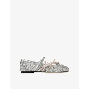 JIMMY CHOO Loli Ballerina Leather Flats