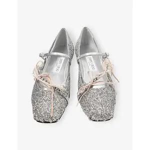 JIMMY CHOO Loli Ballerina Leather Flats