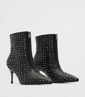 ALLSAINTS Leather Studded Heeled Boots