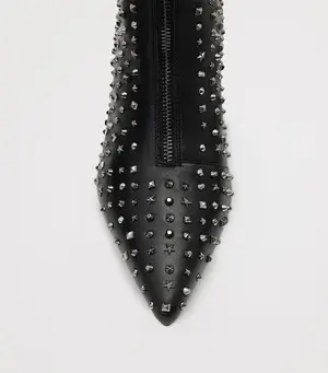 ALLSAINTS Leather Studded Heeled Boots