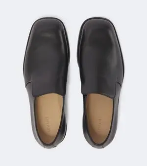 LEMAIRE Leather Slip-on Shoes - Black