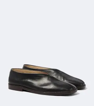 LEMAIRE Leather Slip-on Shoes - Black