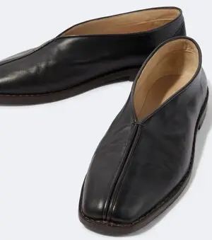 LEMAIRE Leather Slip-on Shoes - Black