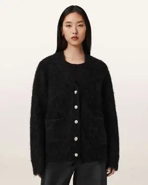 ALLSAINTS Rubi Embellished Cardigan - Black