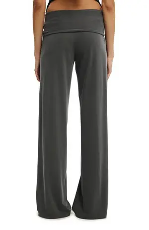 COTTON ON Relaxed Leg Tie Pants - Charcoal