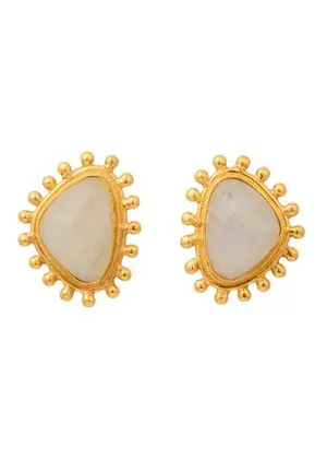 Sylvia Toledano Dots Stud Earrings - Moonstone