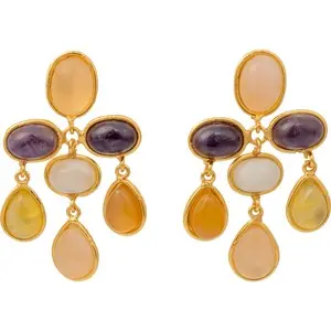 Sylvia Toledano Valse Multi-stone Drop Earrings - Pink Quartz