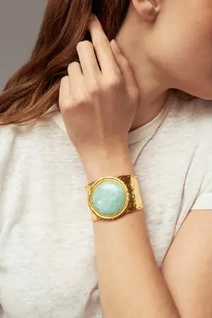 Sylvia Toledano Sphere Cuff With - Amazonite