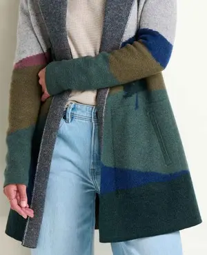 TOAD & CO Merino Heartfelt Hoodie - Pelican Pattern