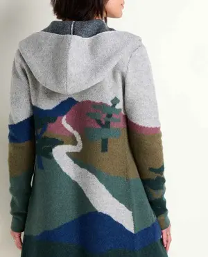 TOAD & CO Merino Heartfelt Hoodie - Pelican Pattern