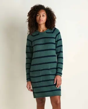 TOAD & CO Alpineglo Sweater Dress - Cilantro Pattern