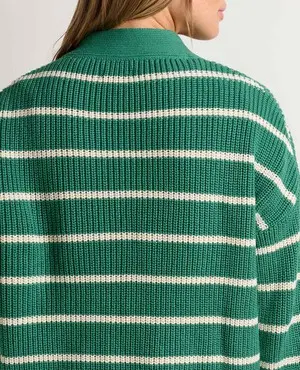 TOAD & CO Bianca Shaker Cardigan - Palm Stripe