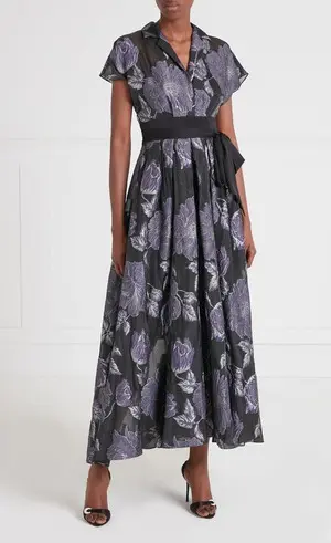 TEMPERLEY LONDON Bridget Floral Jacquard Gown