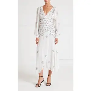TEMPERLEY LONDON Etoile Wrap Dress - White Mix