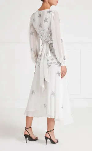 TEMPERLEY LONDON Etoile Wrap Dress - White Mix