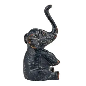 STORIED HOME Pewter Elephant Ring Holder