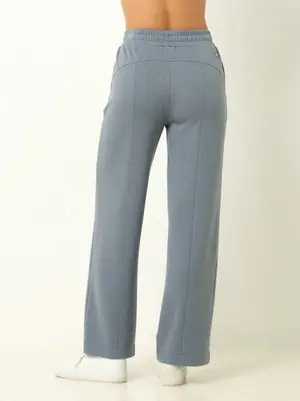 SINGLE STITCH Ultra Soft Wide-leg Pant - Slate Blue