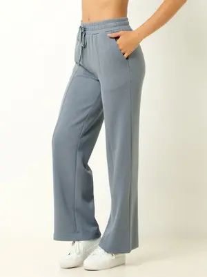 SINGLE STITCH Ultra Soft Wide-leg Pant - Slate Blue