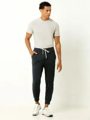 SINGLE STITCH Everyday Drawstring Jogger - Heather Navy