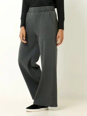 SINGLE STITCH Oversized Wide Leg Pant - Faded Black