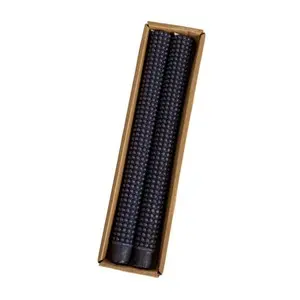 STORIED HOME Hobnail Taper Candles - Navy