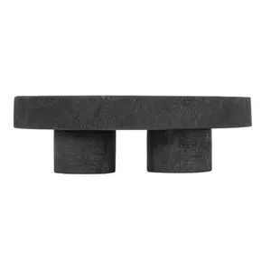 STORIED HOME Paulownia Wood Pedestal Tray