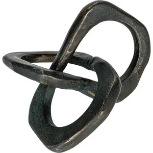 STORIED HOME Cast Metal Knot Figurine - Black