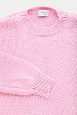 WOLF VS. GOAT (WVG) Cashmere Crewneck Sweater - Rosa