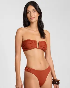 Onia Isla Bandeau Bikini Top - Picante