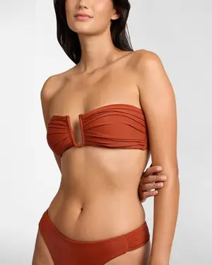 Onia Isla Bandeau Bikini Top - Picante