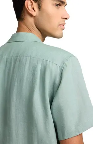 Onia Linen Pintuck Camp Shirt