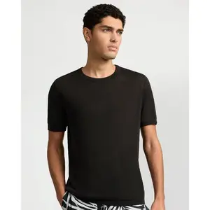 Onia Linen Knit Tee Shirt - Washed Black