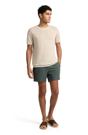 Onia Calder 4" Swim Trunk With Elastic Sides - Soft Olive