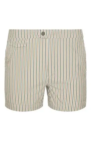 Onia Calder 4" Swim Trunk With Elastic Sides - White Multi