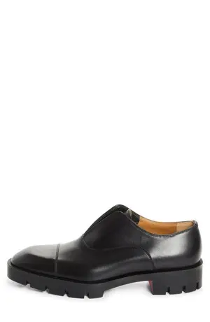 CHRISTIAN LOUBOUTIN Alpha Lion Cap-toe Slip-on - Black