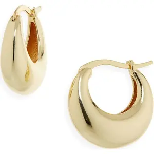 Nordstrom Demi-fine Dome Hoop Earrings - 14k Gold Plated