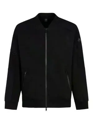 Moose Knuckles Dalton Logo-patch Bomber Jacket - Black