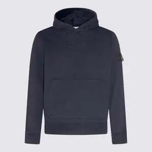 Stone Island Cotton Hoodie Sweatshirt - Ink