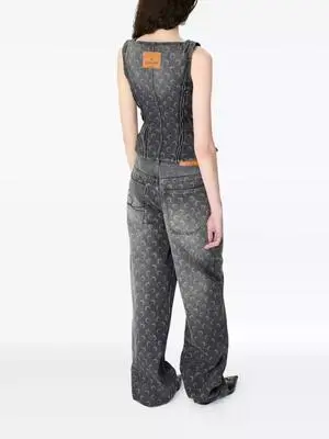 MARINE SERRE Moon Print Denim Jeans