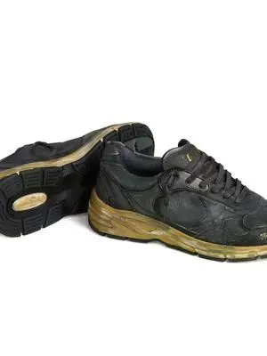 GOLDEN GOOSE Lace-up Leather Sneakers - Black