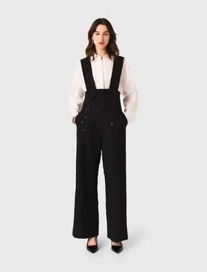 Women's Black Overalls