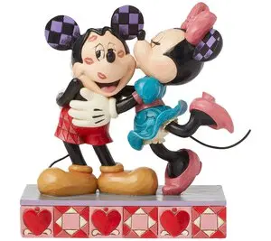 JIM SHORE Disney Traditions Mickey And Minnie L Ove Kisses Fig - One-color