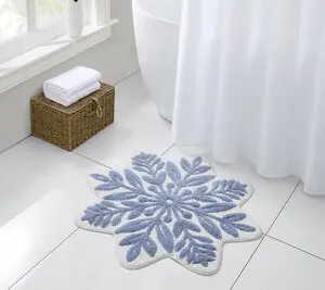 HALLMARK Multi Snowflake Shaped Tufted Holiday Bath Rug, 30 - One-color
