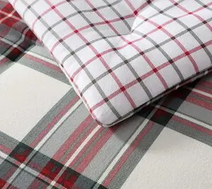Eddie Bauer Serendipity Plaid Red Flannel Twin Comforter Set
