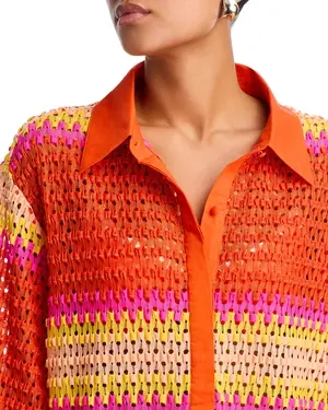 Ramy Brook Naomi Mesh Shirt